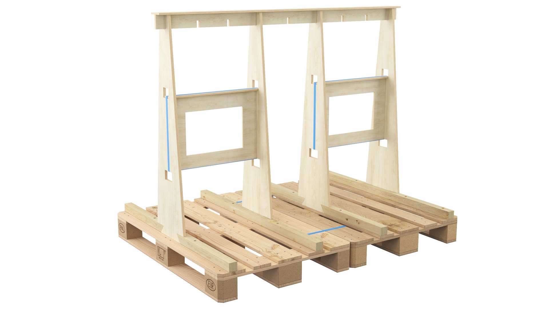 Double A-Frame Pallet 3D Model - TurboSquid 2038869
