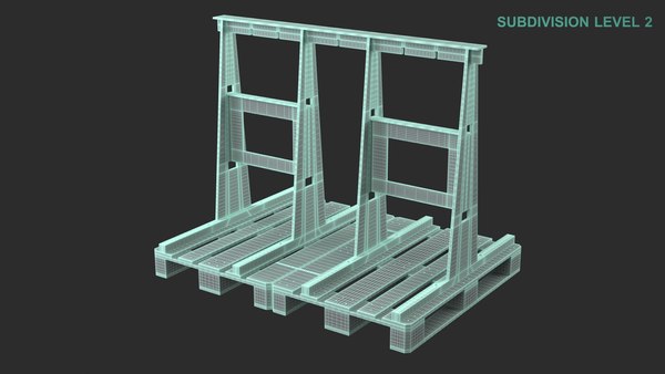 modelo 3d Double A-Frame Pallet - TurboSquid 2038869