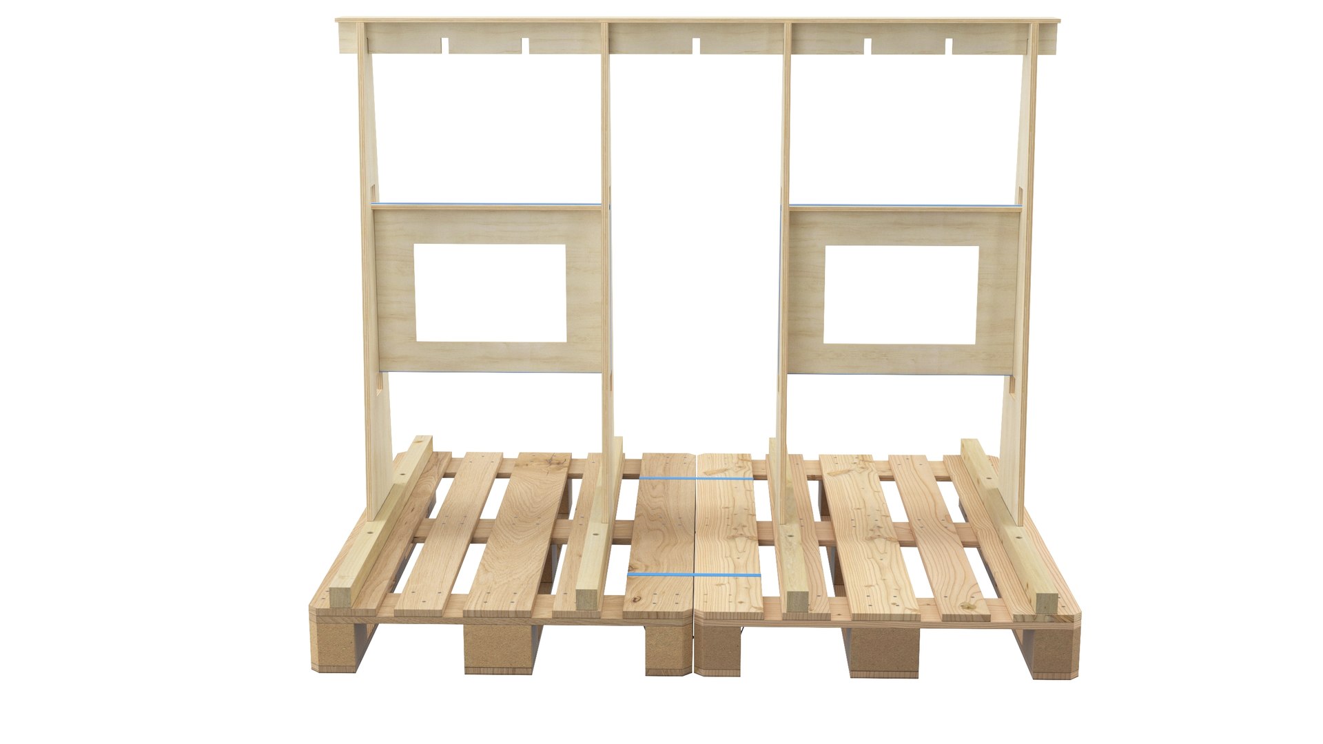 Double A-Frame Pallet 3D Model - TurboSquid 2038869