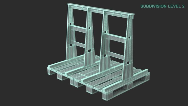 modelo 3d Double A-Frame Pallet - TurboSquid 2038869