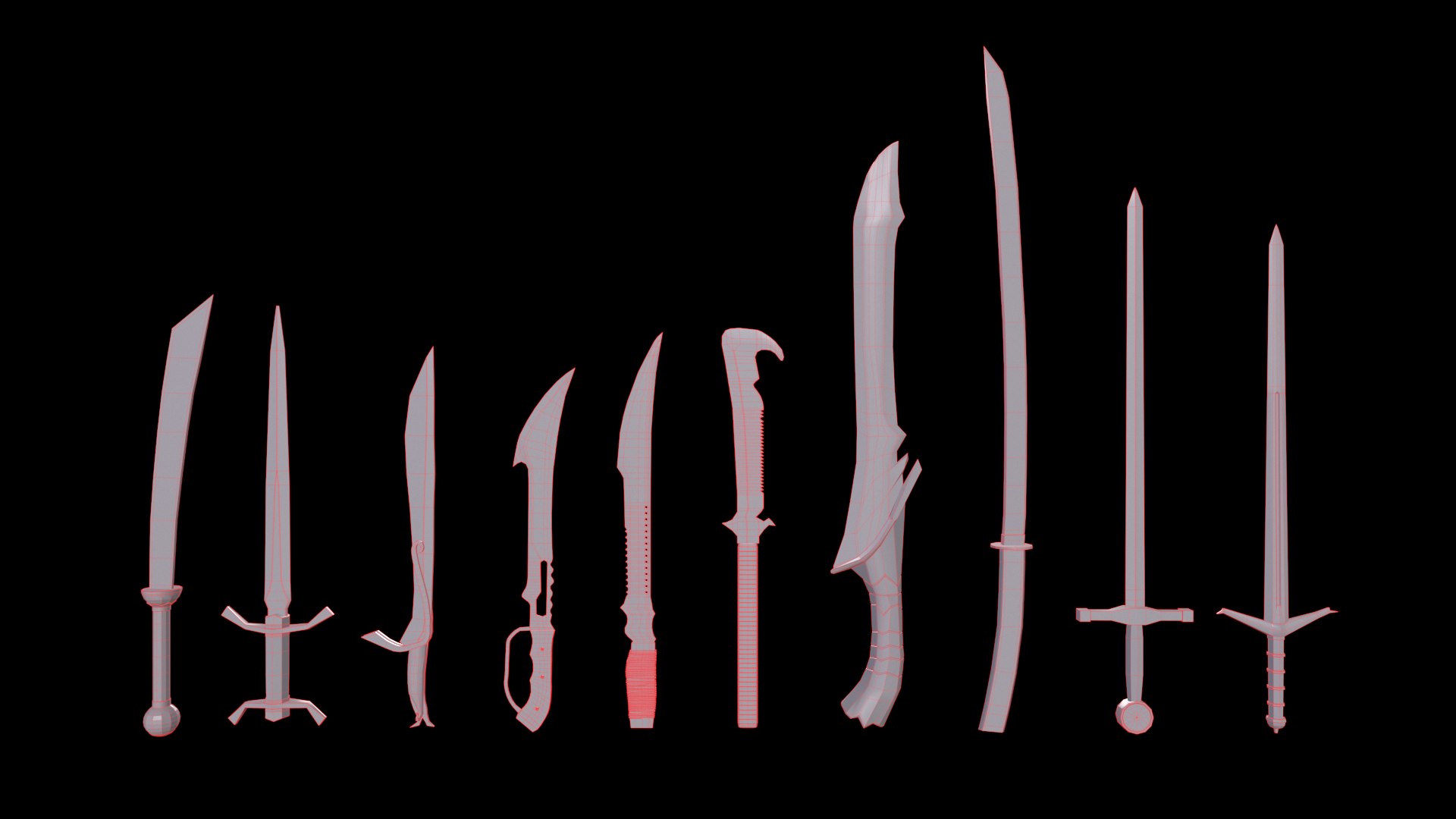 100 Medieval Swords Collection Base Mesh 3D Model - TurboSquid 2361945