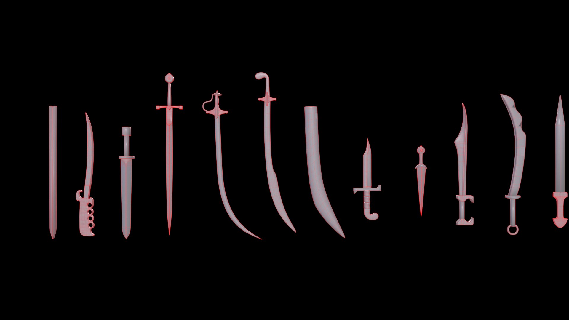 100 Medieval Swords Collection Base Mesh 3D Model - TurboSquid 2361945