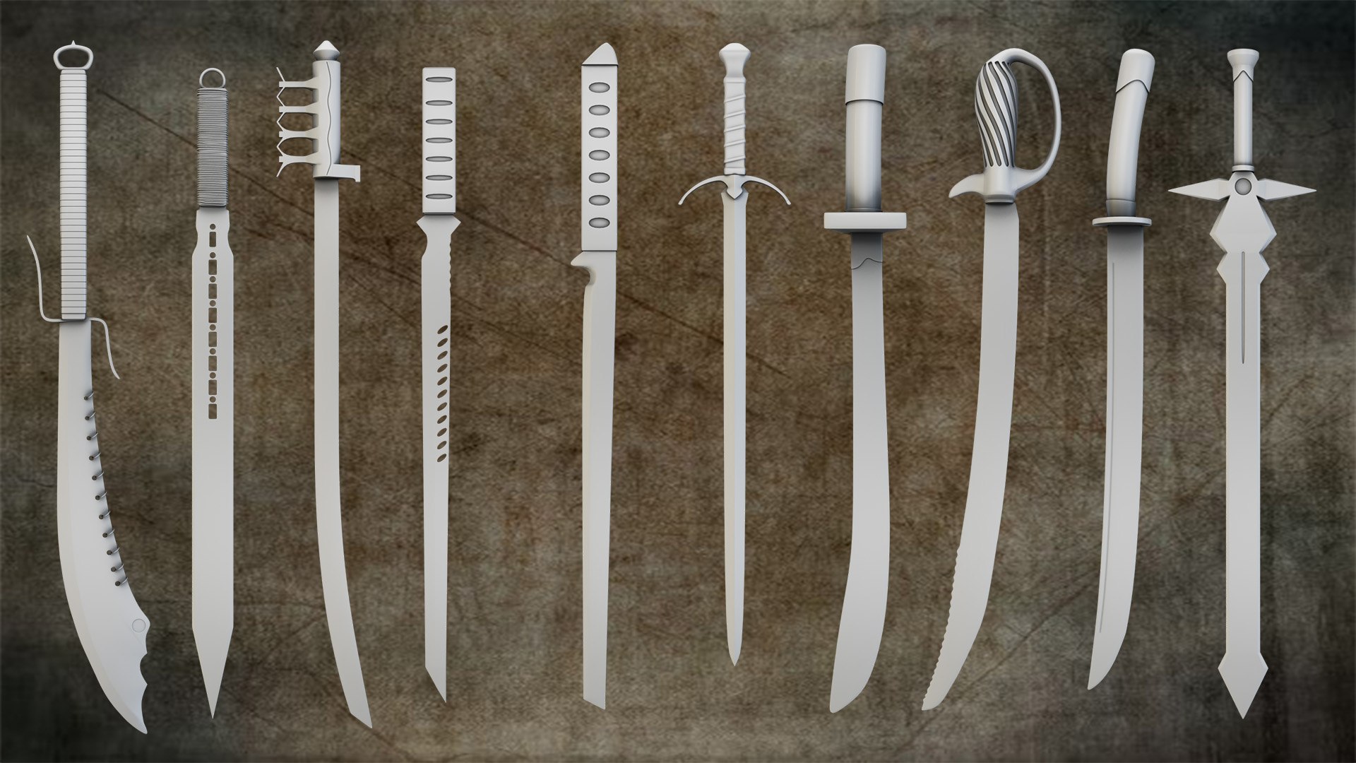 100 Medieval Swords Collection Base Mesh 3D Model - TurboSquid 2361945