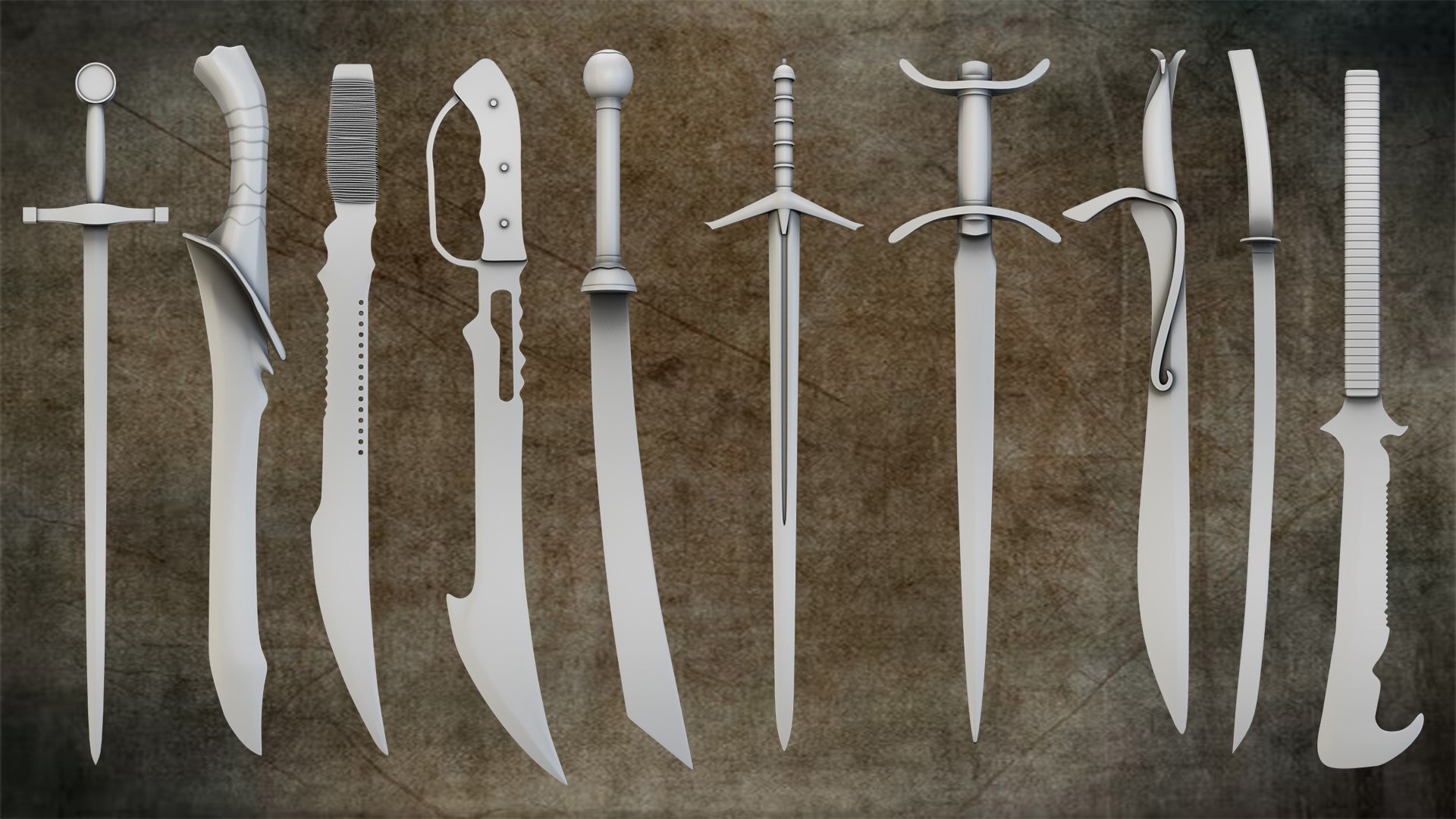 100 Medieval Swords Collection Base Mesh 3D Model - TurboSquid 2361945