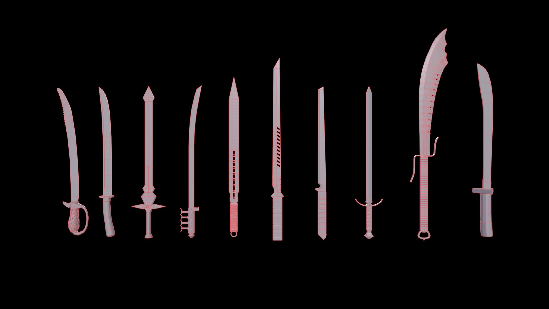 100 Medieval Swords Collection Base Mesh 3D Model - TurboSquid 2361945