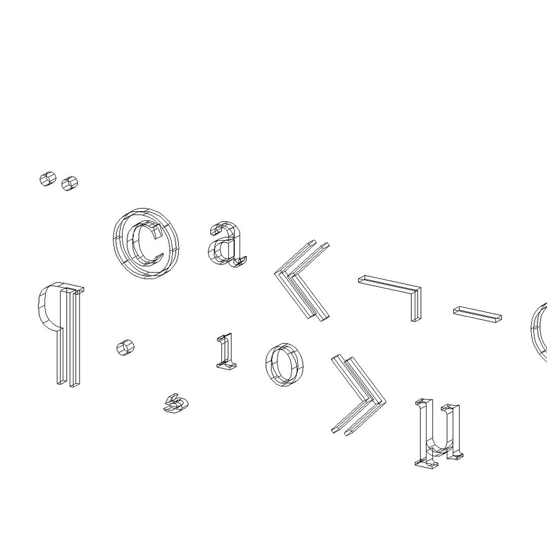 3D symbols2 ms pmincho font - TurboSquid 1181986