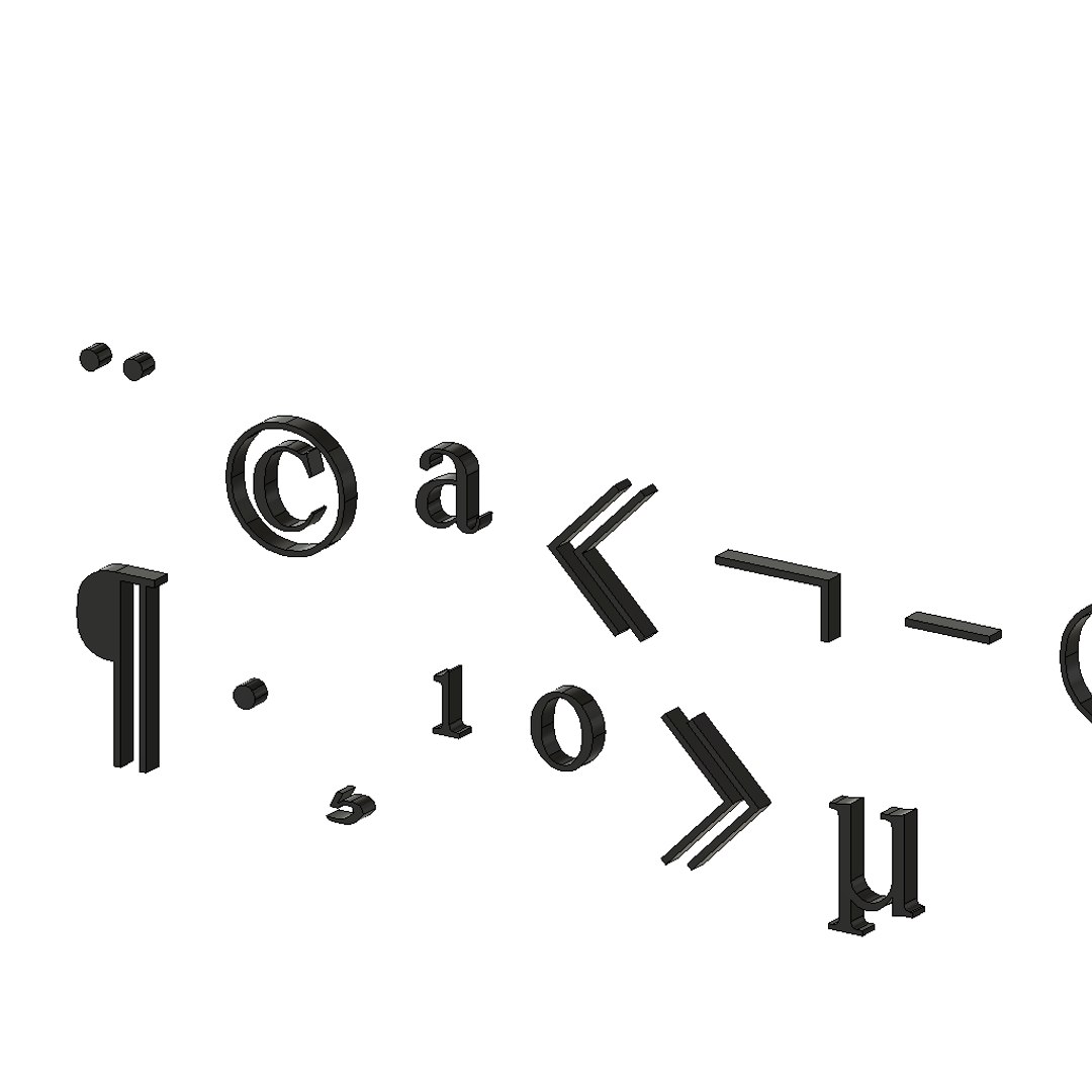 3D symbols2 ms pmincho font - TurboSquid 1181986