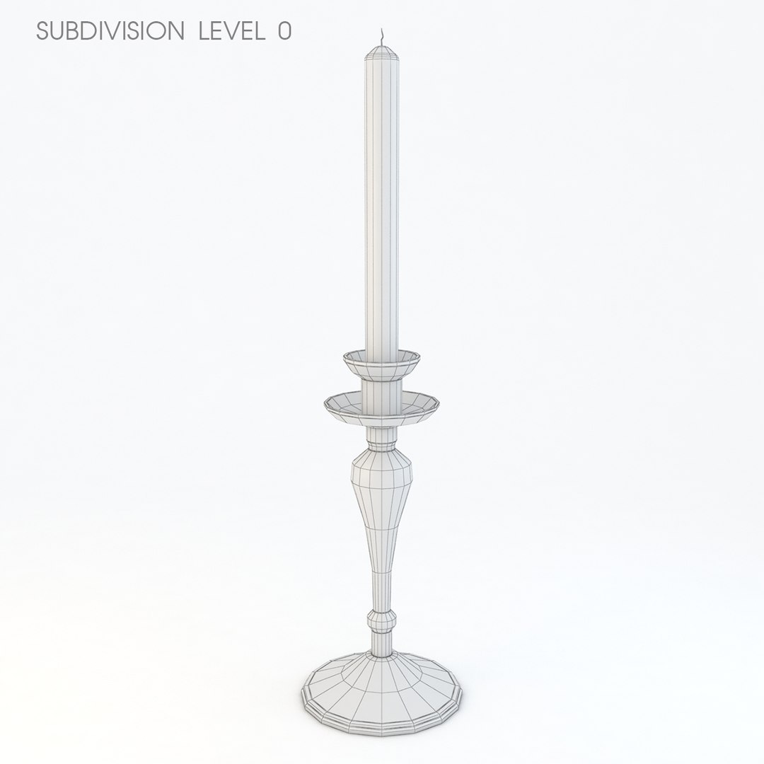 Candle Candlestick 3d Obj