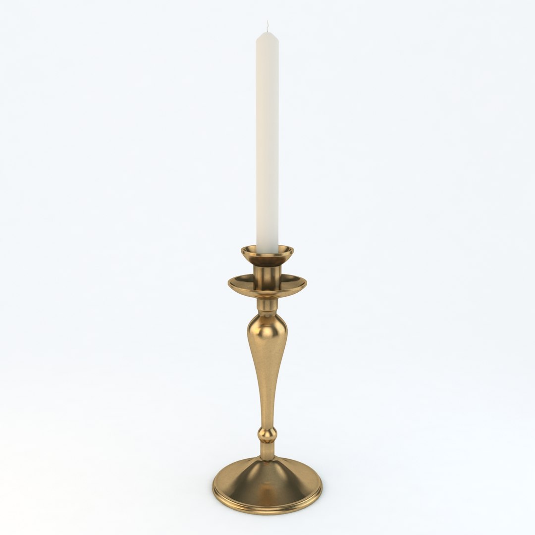 Candle Candlestick 3d Obj