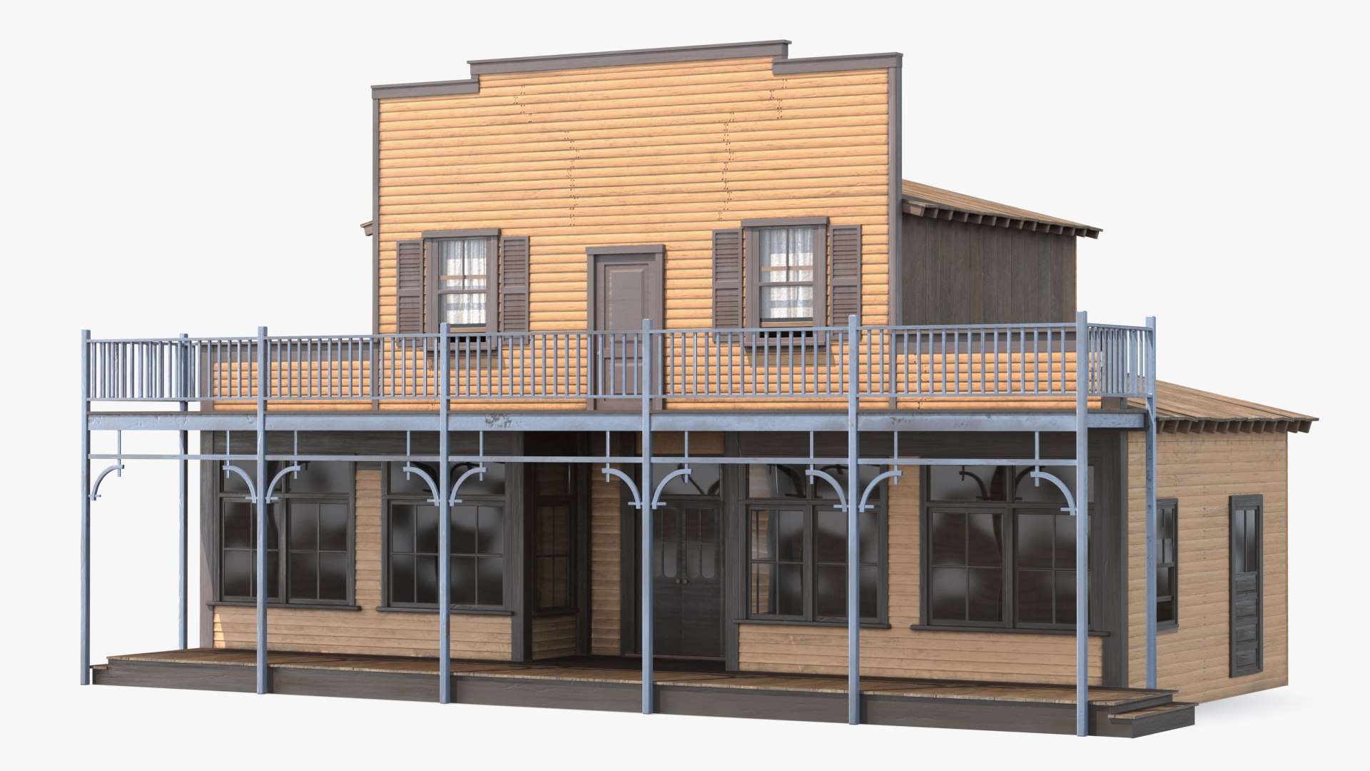 Western Houses Collection Model - TurboSquid 2139757