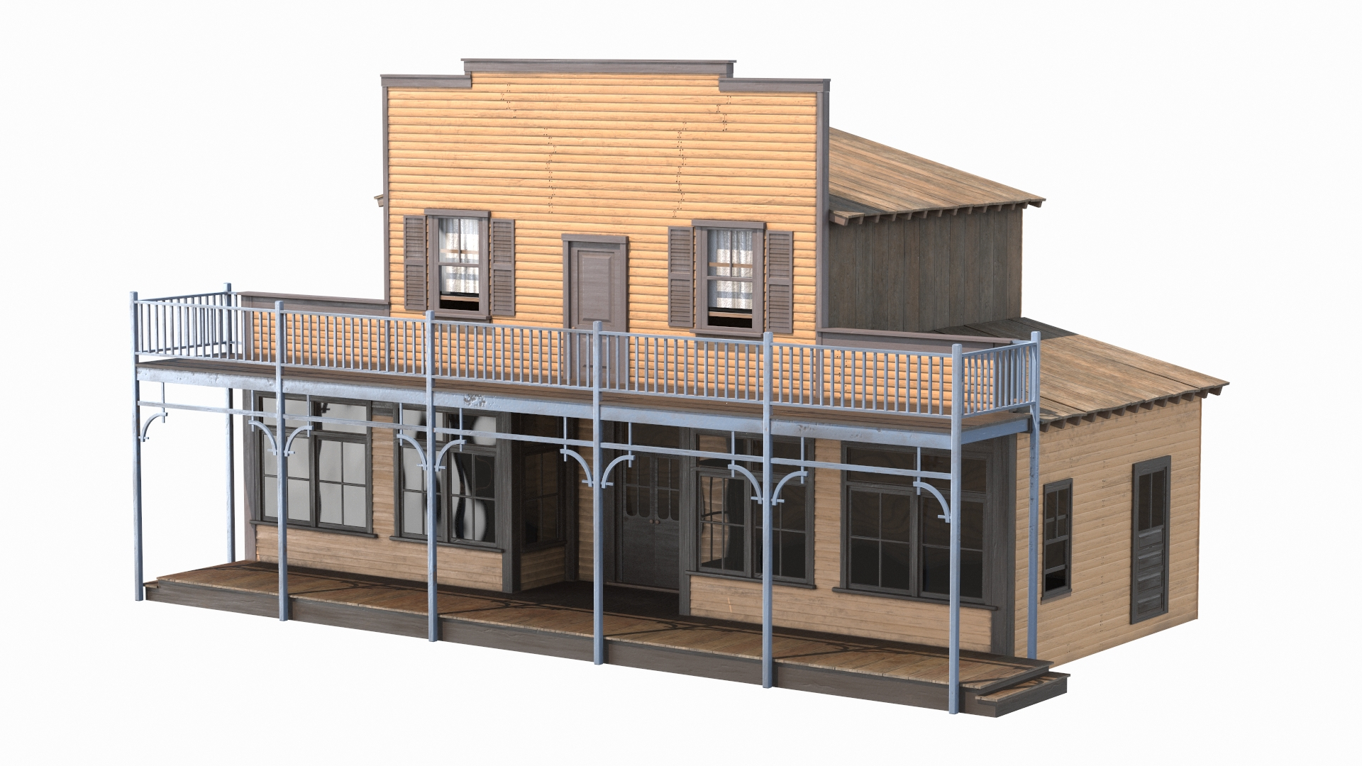 Western Houses Collection Model - TurboSquid 2139757