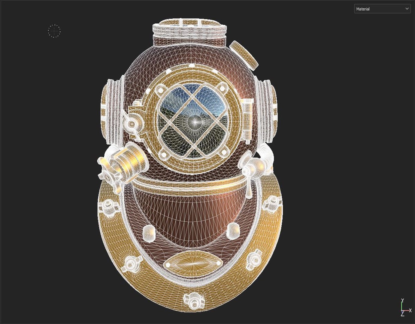 3D Decorative Submarine Helmet - TurboSquid 2102204