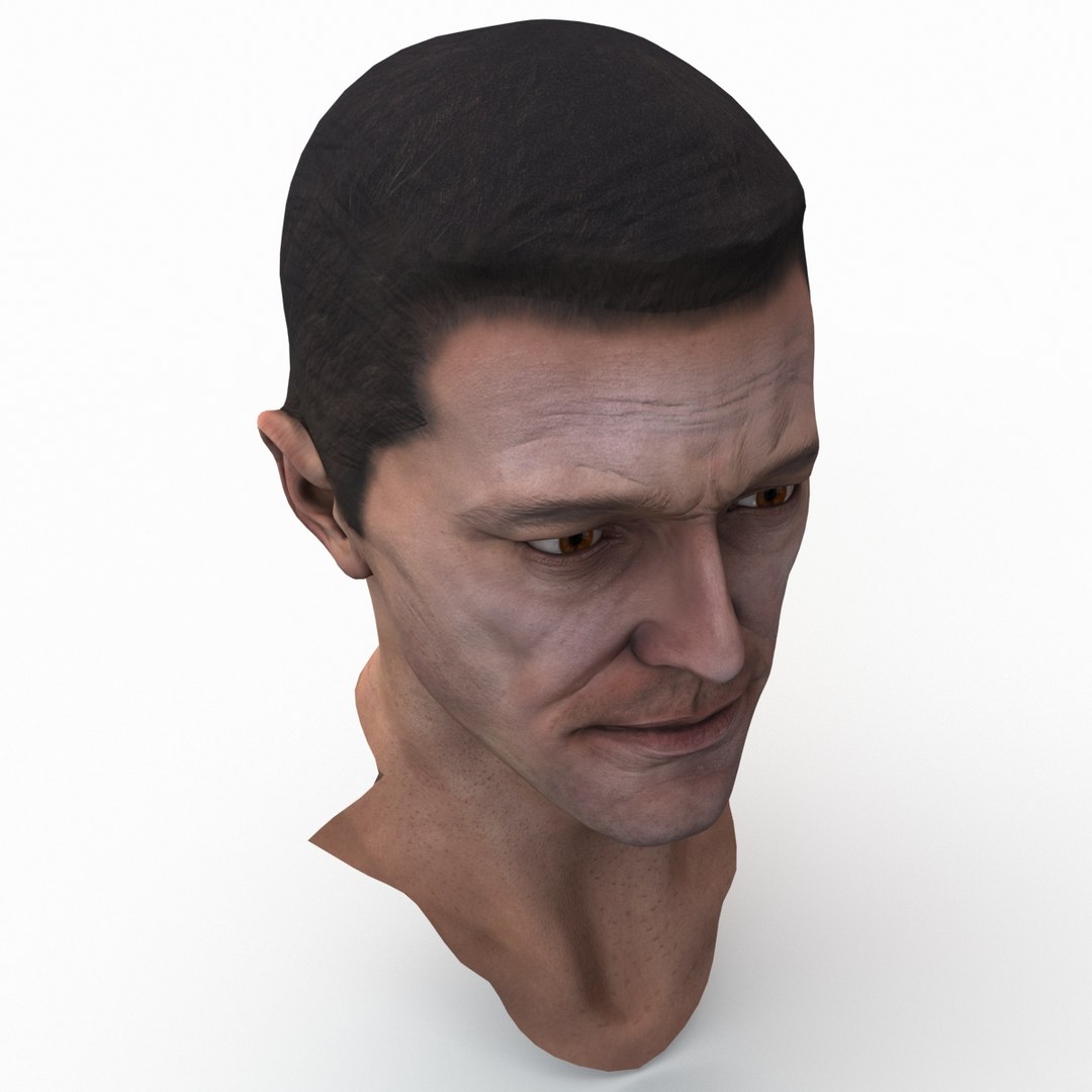 3d model male head 7