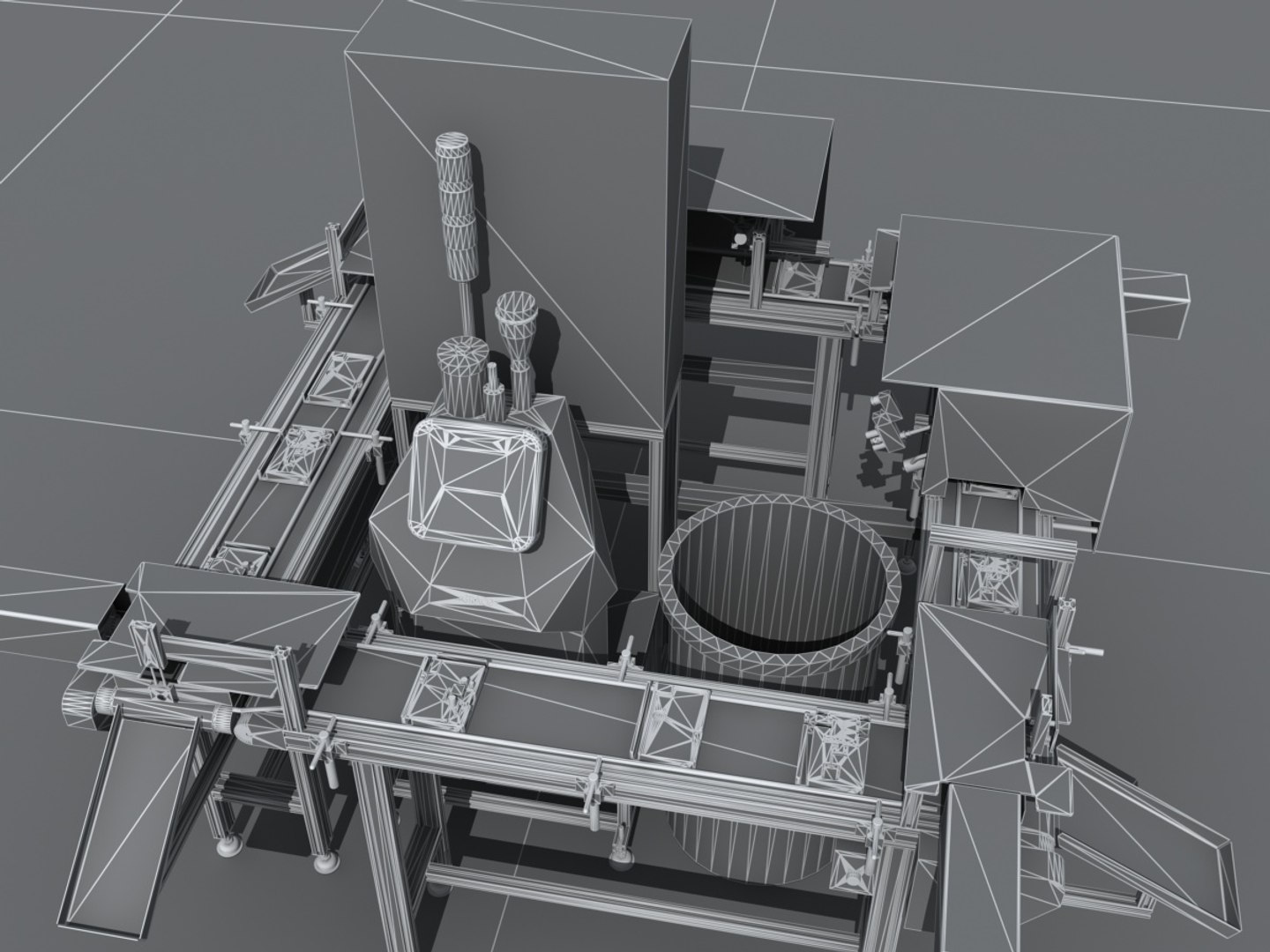 Industrial Equipment 7-Automatic Production Line 3D model - TurboSquid ...