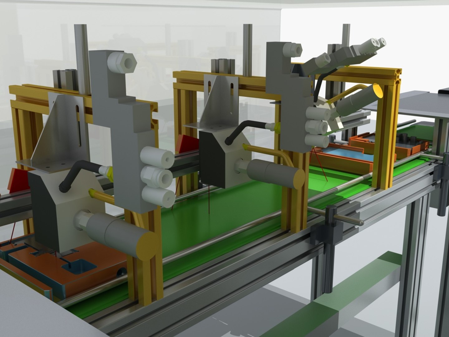 Industrial Equipment 7-Automatic Production Line 3D model - TurboSquid ...