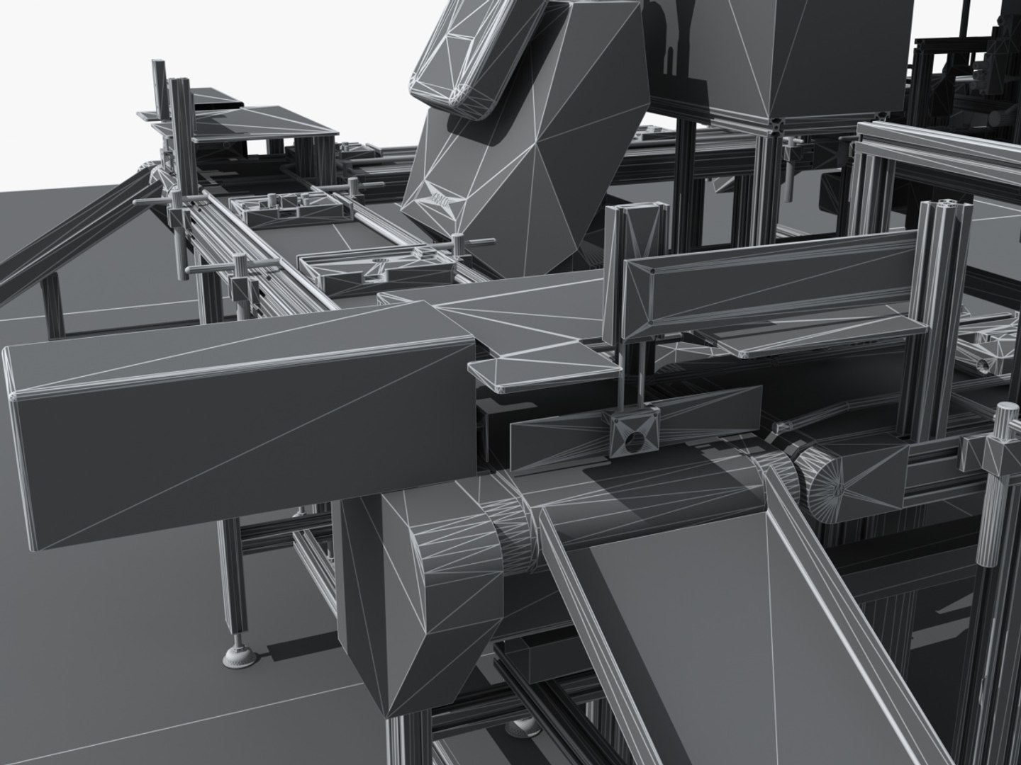 Industrial Equipment 7-Automatic Production Line 3D model - TurboSquid ...