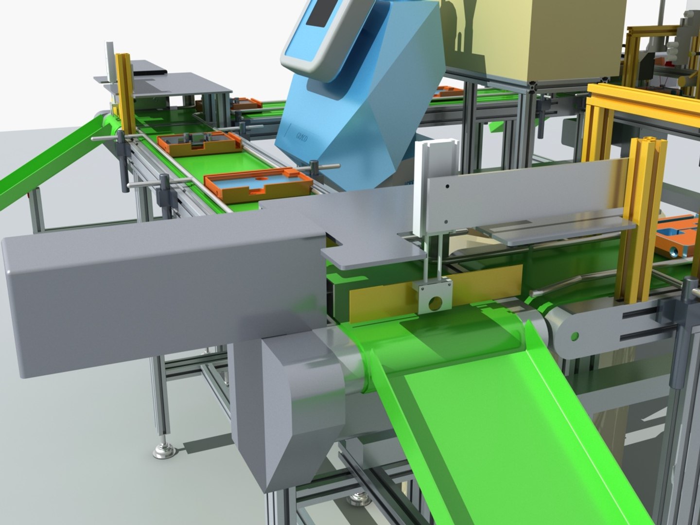 Industrial Equipment 7-Automatic Production Line 3D model - TurboSquid ...