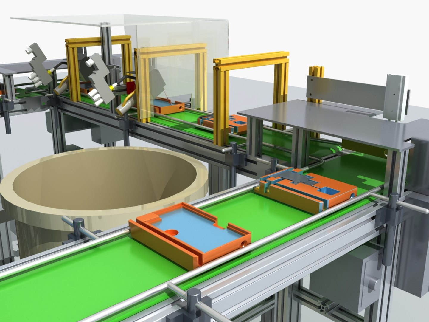 Industrial Equipment 7-Automatic Production Line 3D model - TurboSquid ...