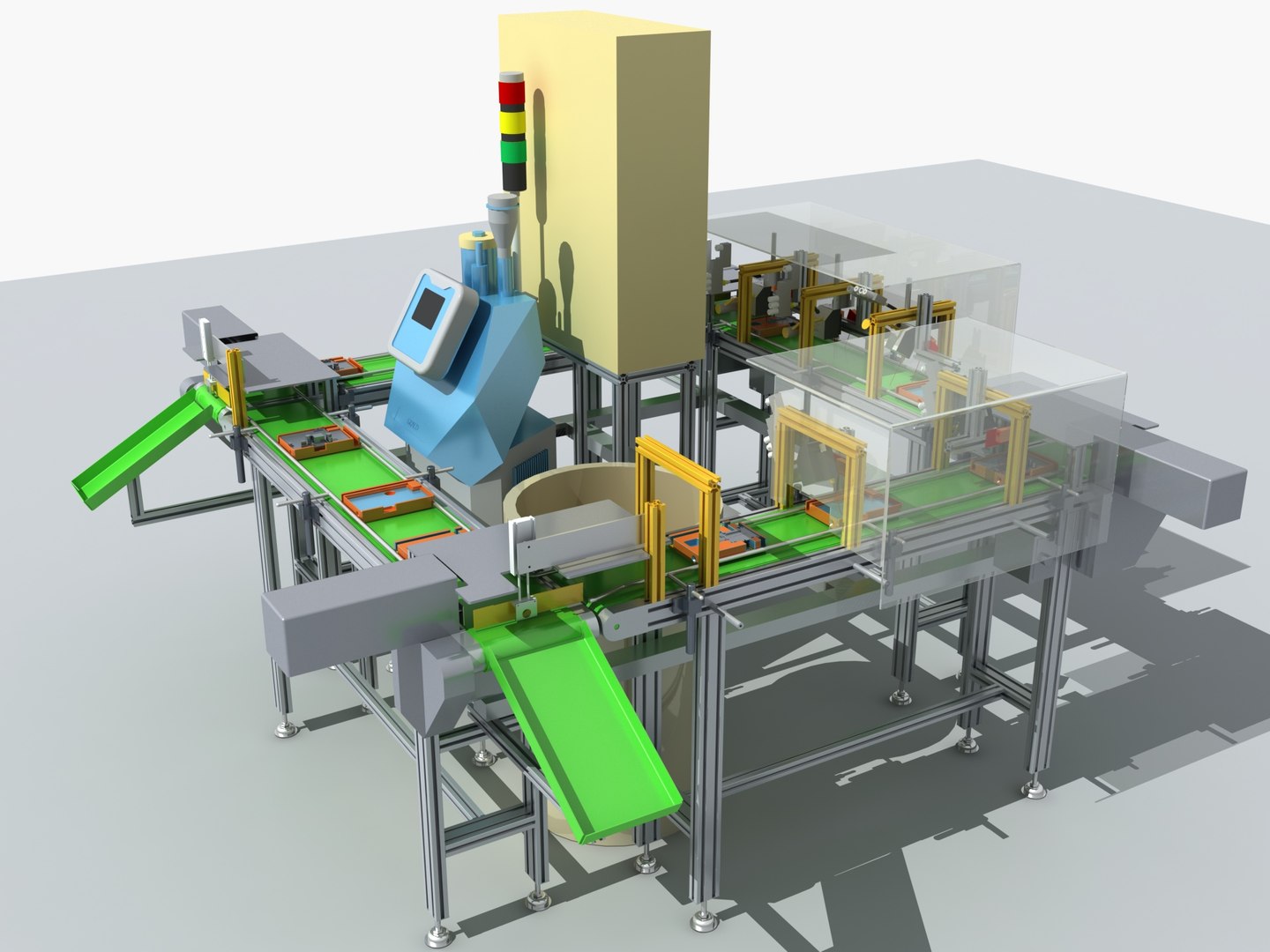 Industrial Equipment 7-Automatic Production Line 3D model - TurboSquid ...