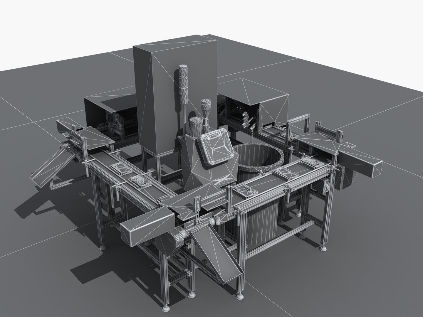 Industrial Equipment 7-Automatic Production Line 3D model - TurboSquid ...
