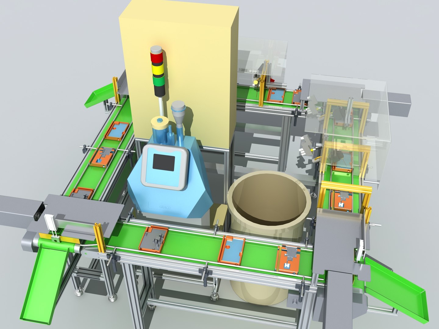 Industrial Equipment 7-Automatic Production Line 3D model - TurboSquid ...
