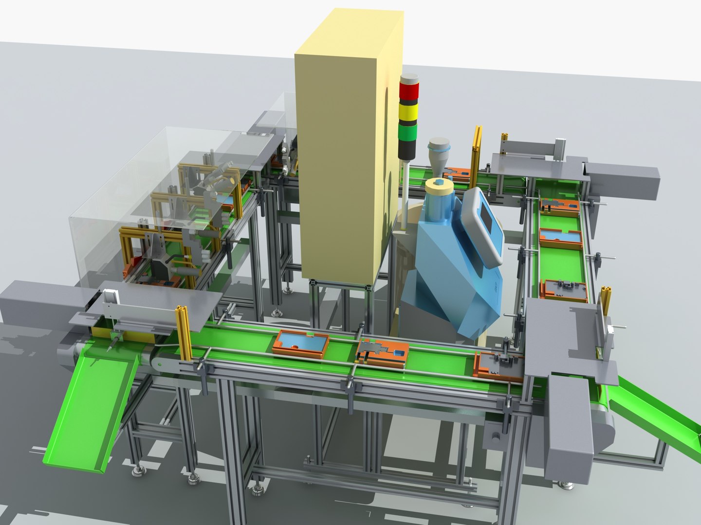 Industrial Equipment 7-Automatic Production Line 3D model - TurboSquid ...
