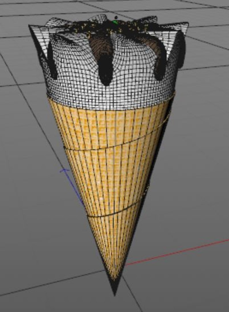 3d Model Ice Cream Cornetto