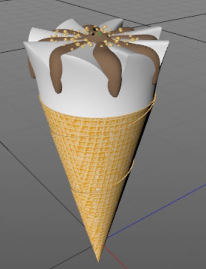 3d Model Ice Cream Cornetto