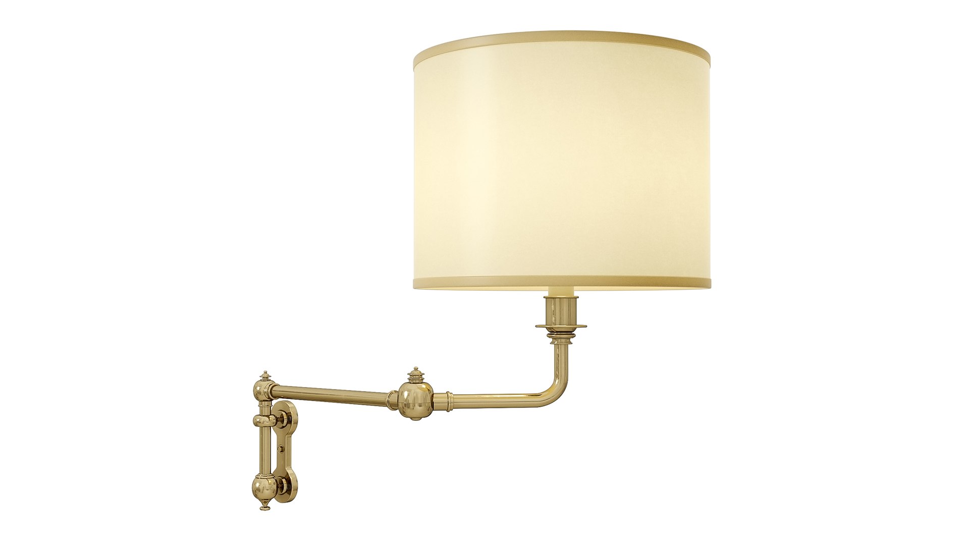 3D 1stdibs Selection Brass Swing Arm Sconce Model - TurboSquid 2204193