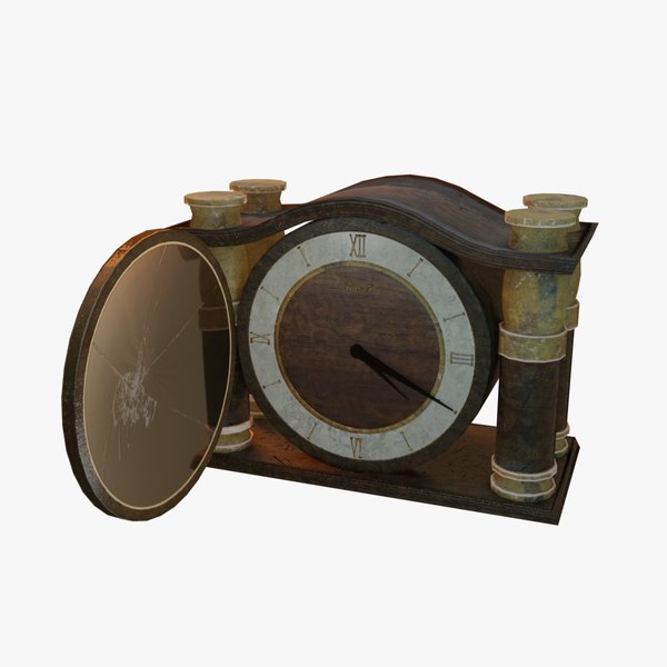 3D Vintage Table Clock model - TurboSquid 1974584