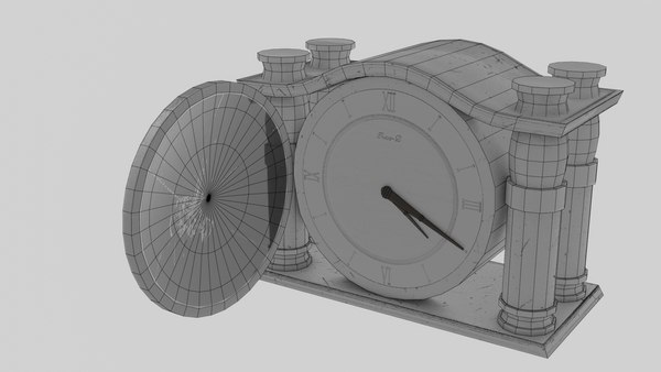 3D Vintage Table Clock model - TurboSquid 1974584
