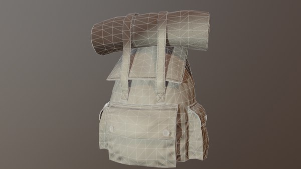 Low-poly backpack pbr 3D model - TurboSquid 1694211