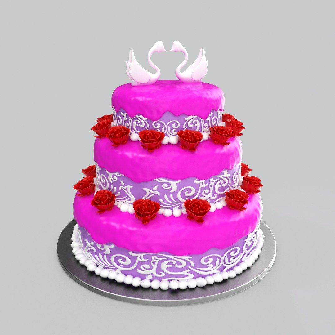 Wedding Cake Model - TurboSquid 1214017