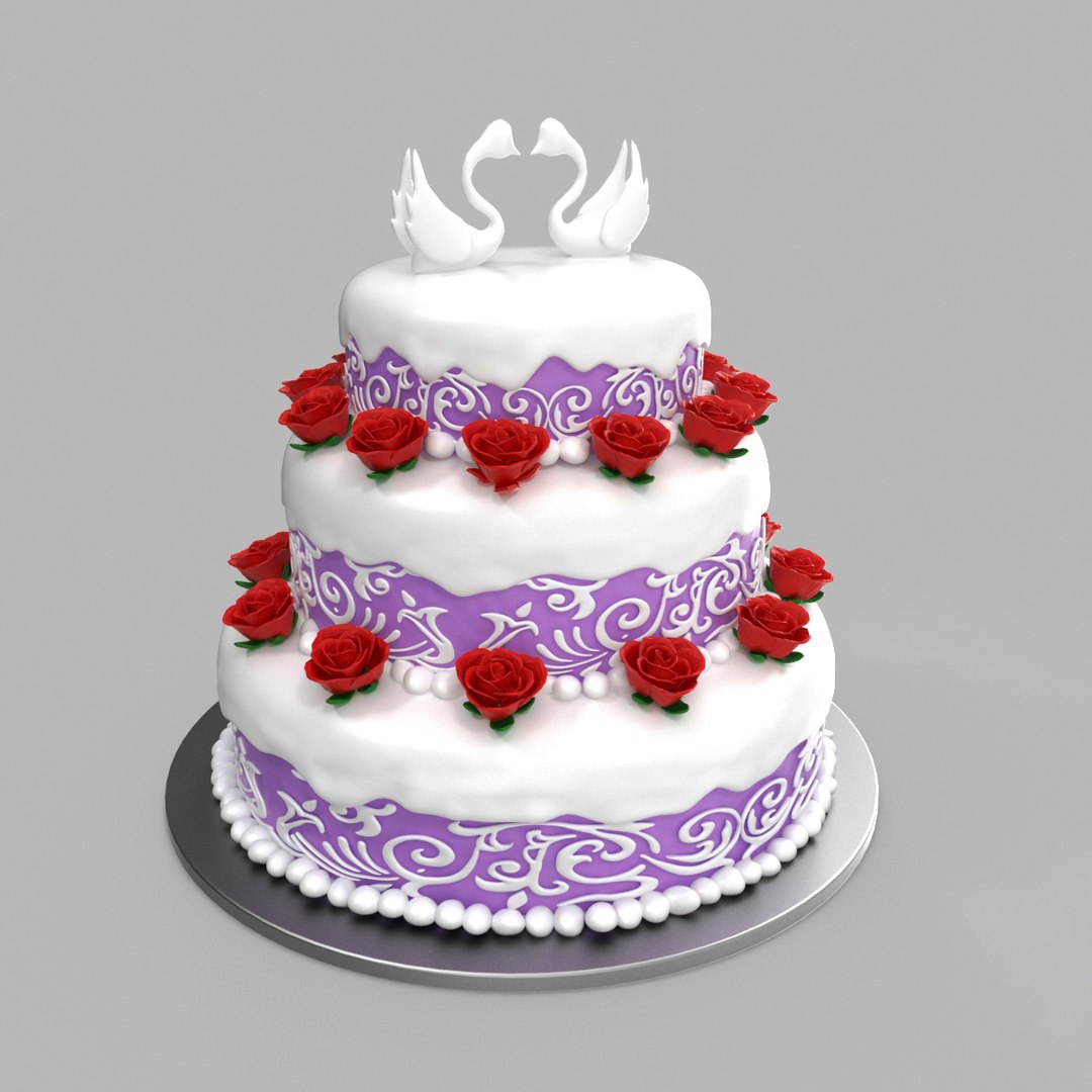 Wedding Cake Model - TurboSquid 1214017