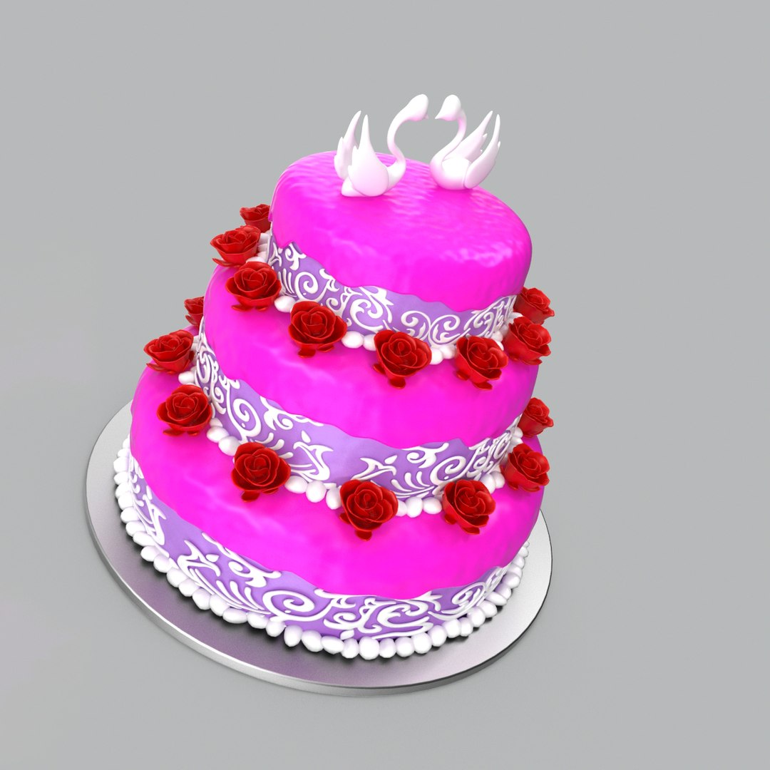 Wedding Cake Model - TurboSquid 1214017