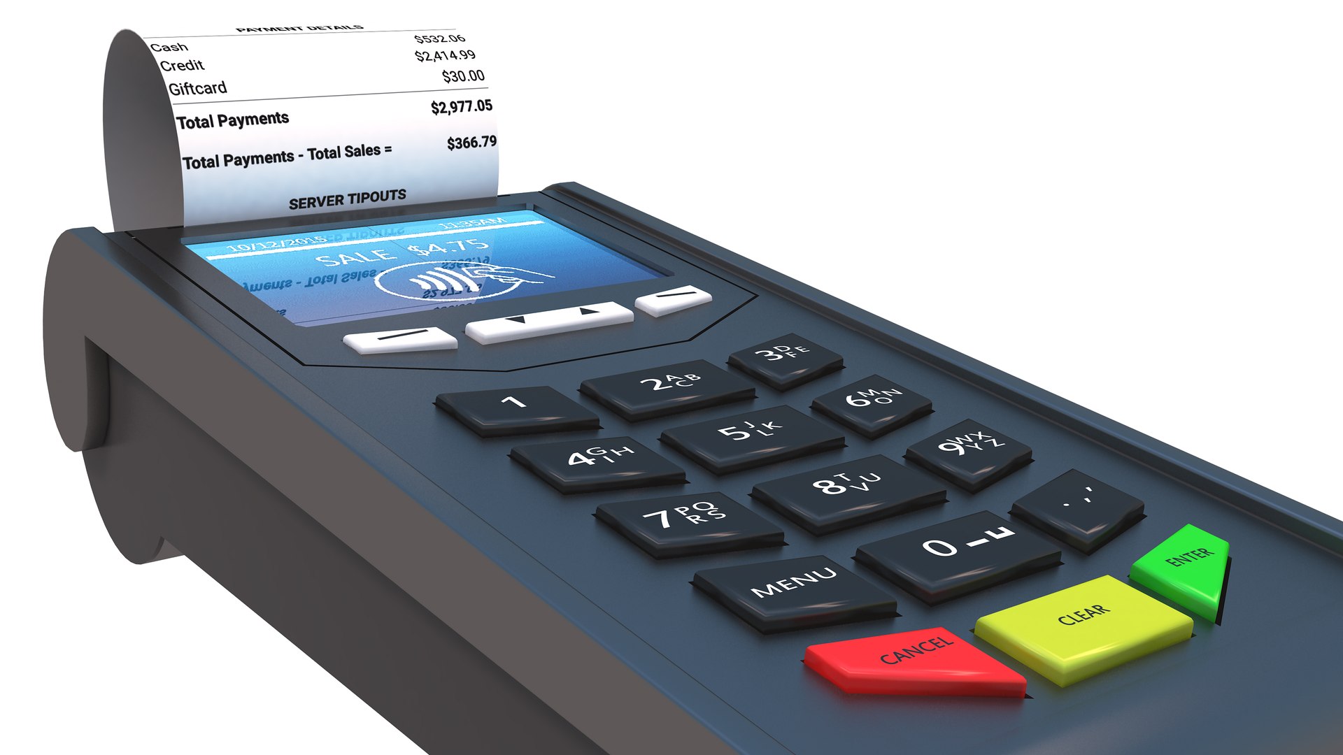 Credit Card Terminal Model - TurboSquid 1650997