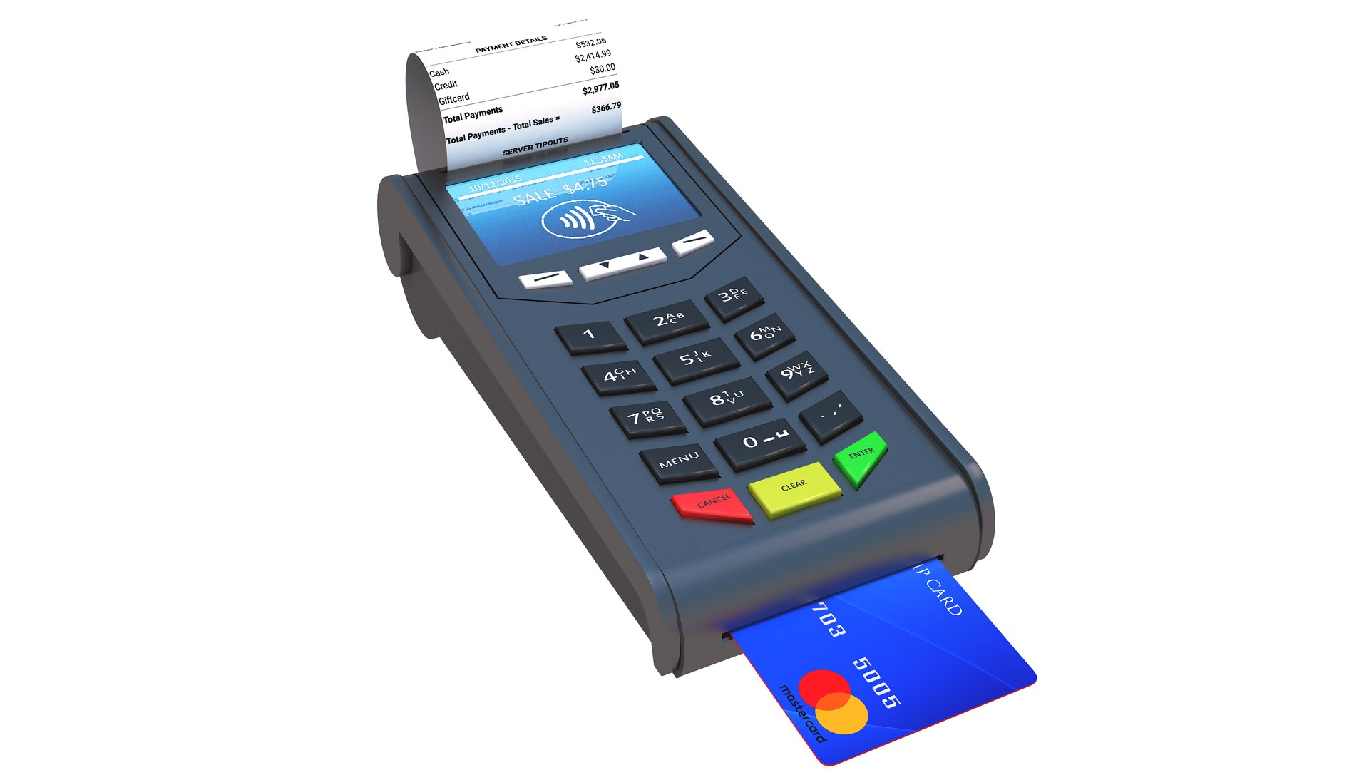 Credit Card Terminal Model - TurboSquid 1650997