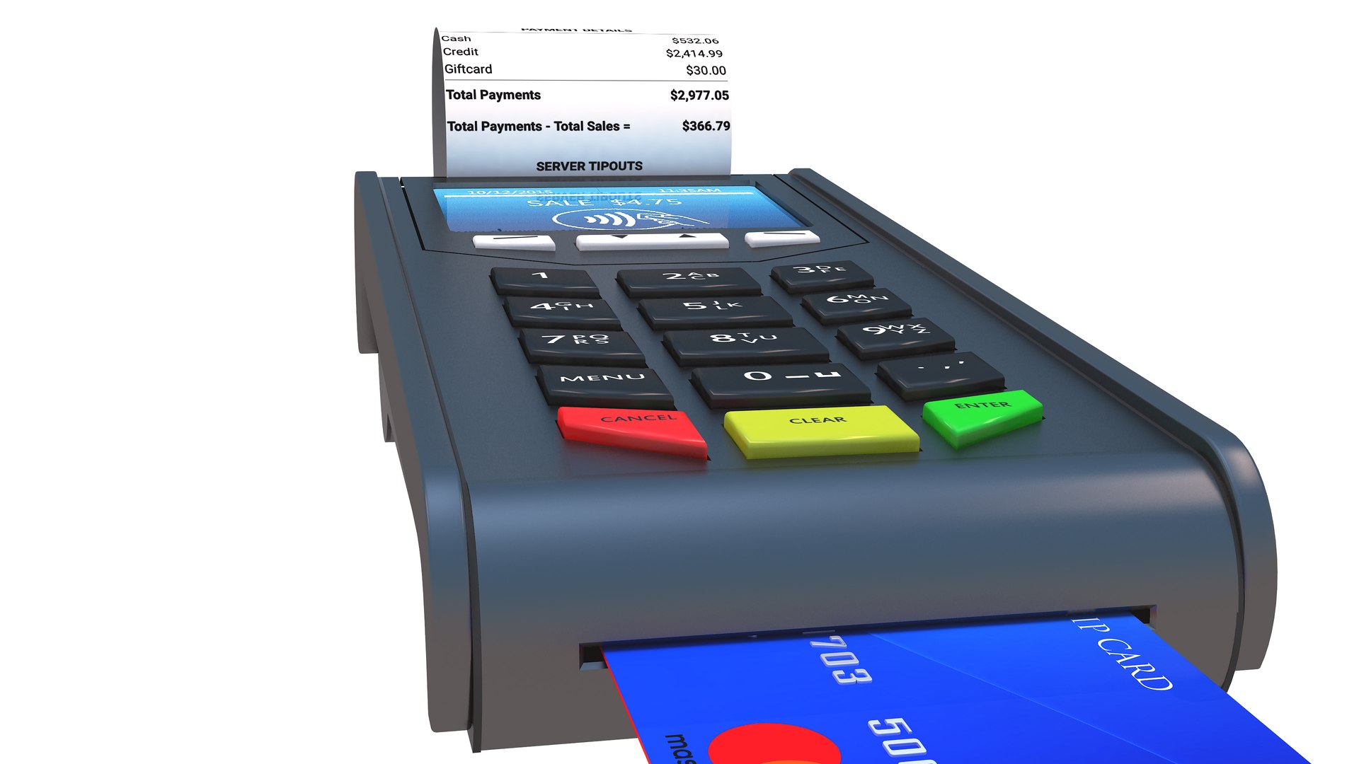 Credit Card Terminal Model - TurboSquid 1650997