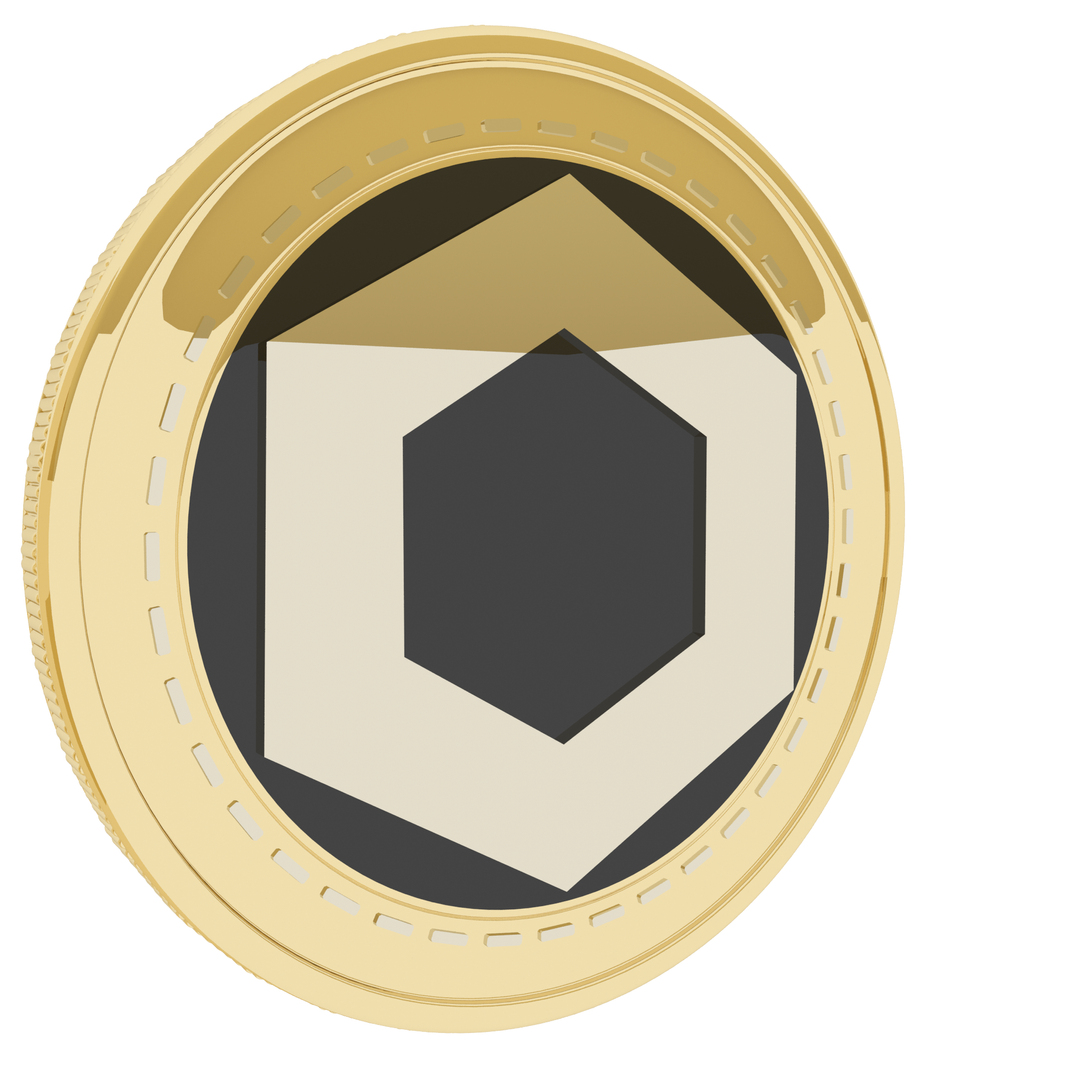 Chainlink Cryptocurrency Gold Coin 3D model - TurboSquid 1783677