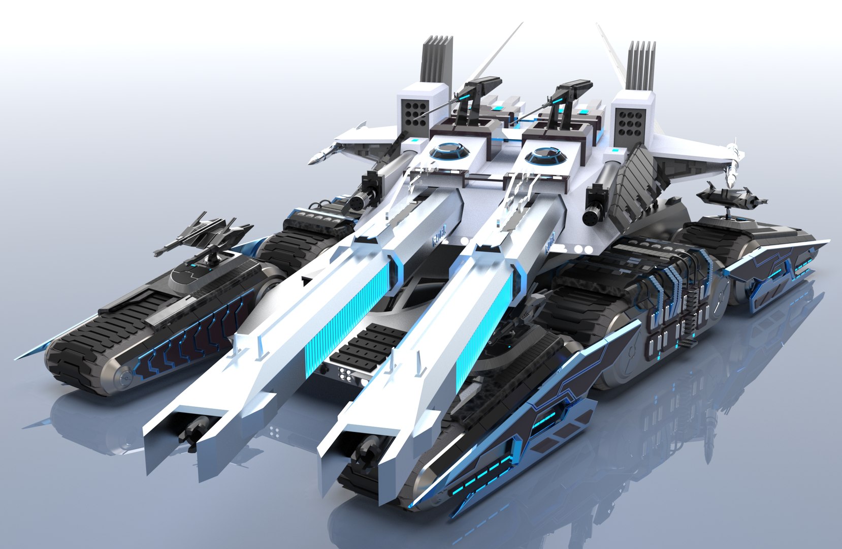 M98A3 Behemoth Super Heavy Tank 3D Model - TurboSquid 1785240