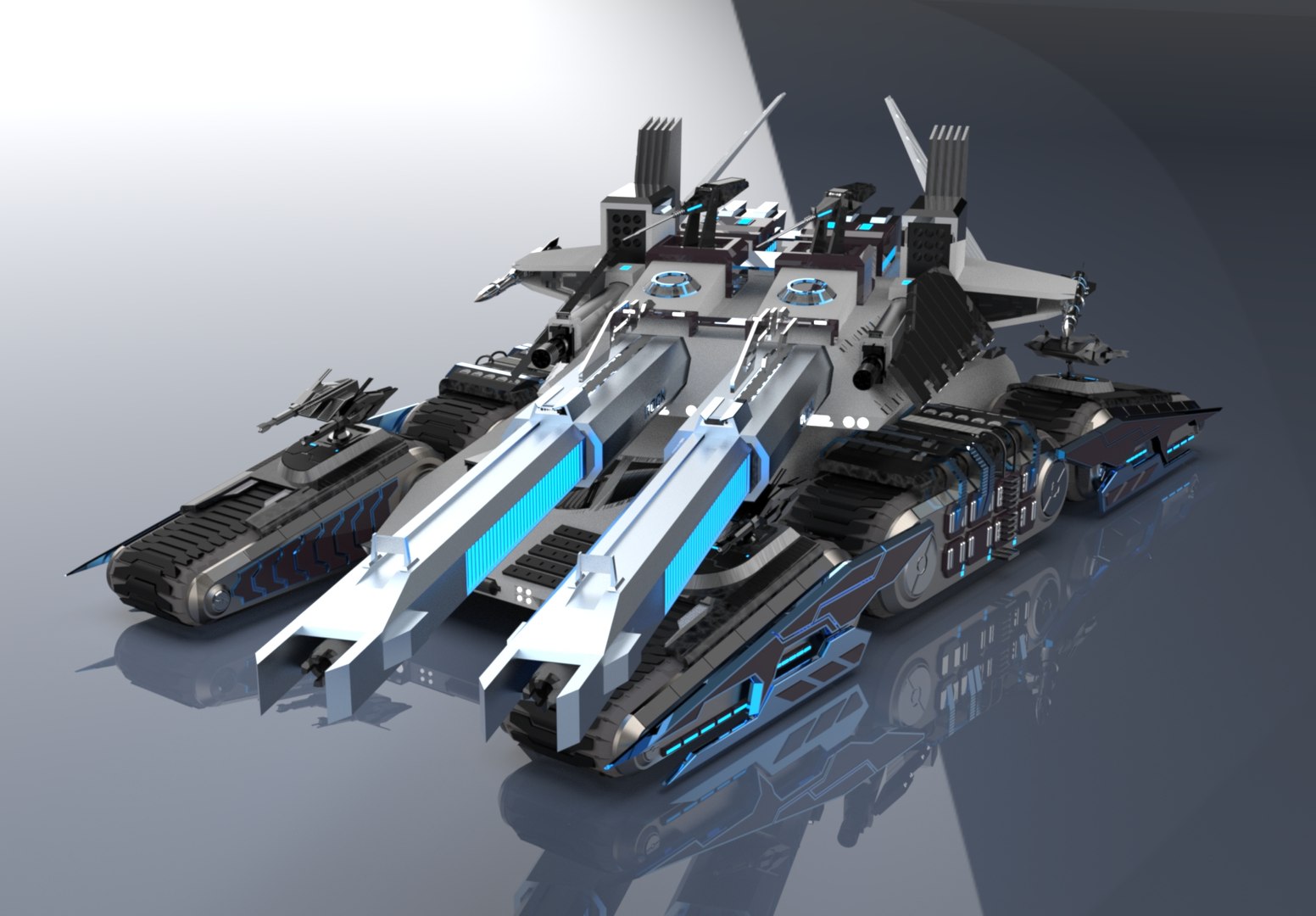 M98A3 Behemoth Super Heavy Tank 3D Model - TurboSquid 1785240