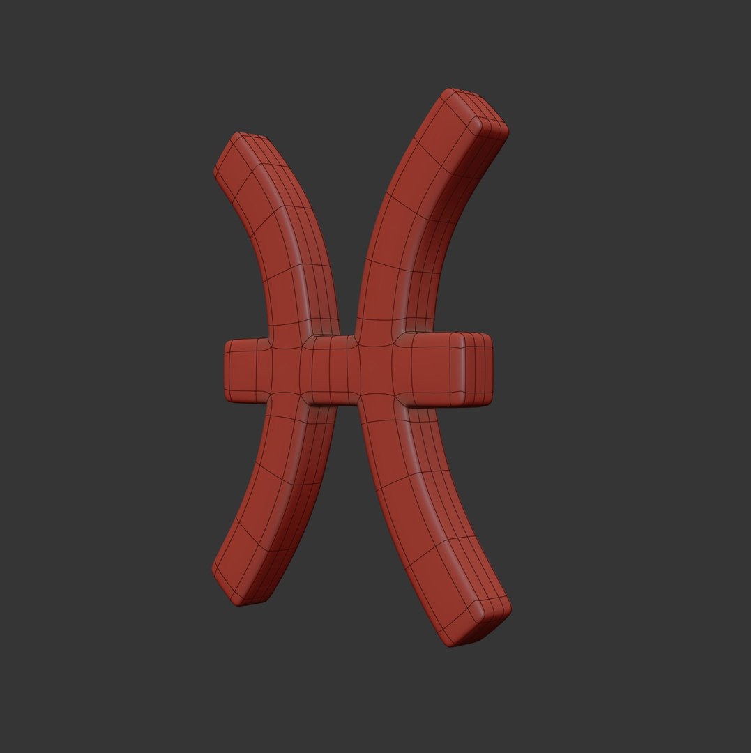 3D Model Sign Pisces - TurboSquid 1623843