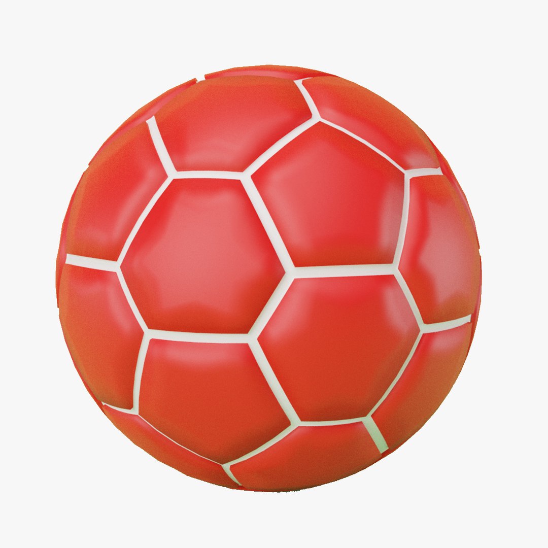 3D Red Soccer Ball - TurboSquid 2080538