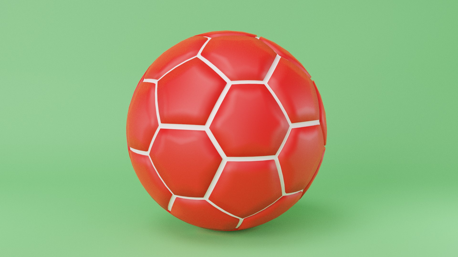 3D Red Soccer Ball - TurboSquid 2080538