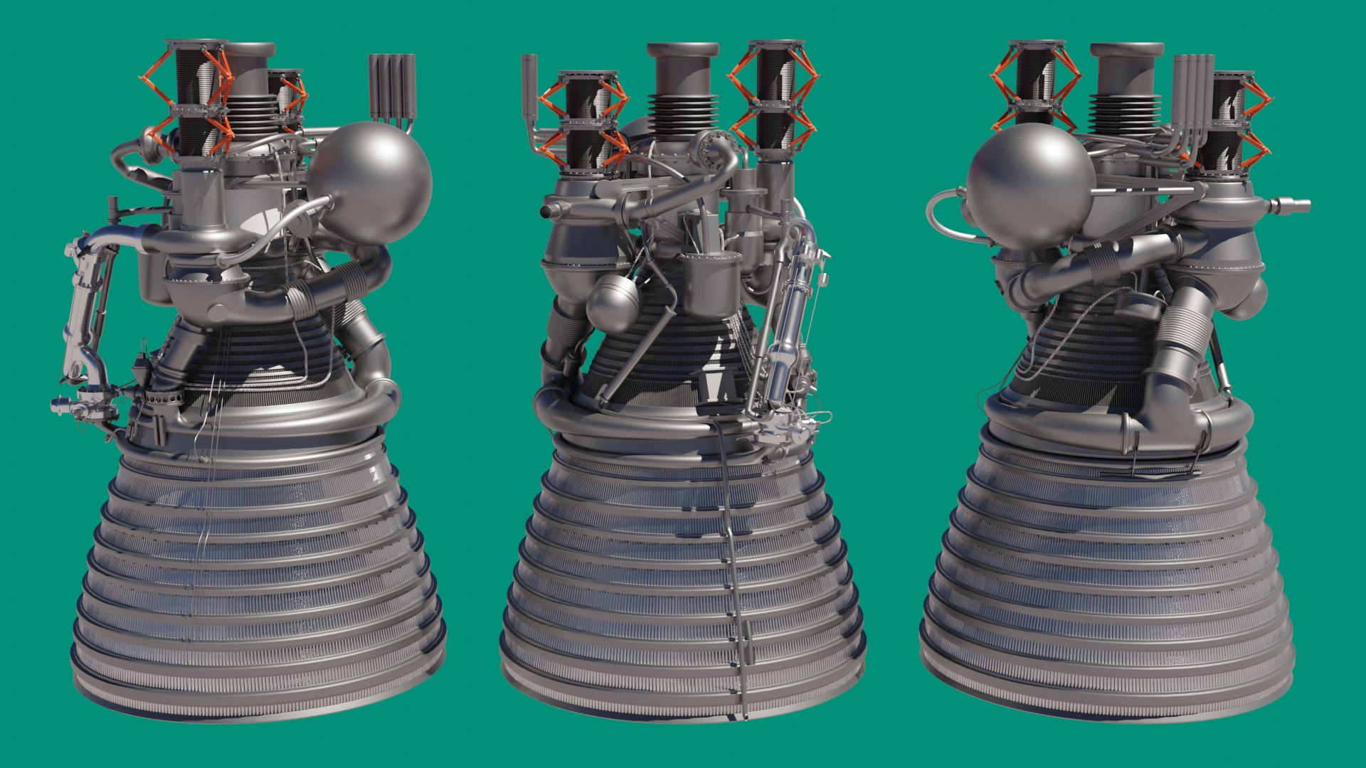 J-2 Rocket Engine 3D Model - TurboSquid 1728987