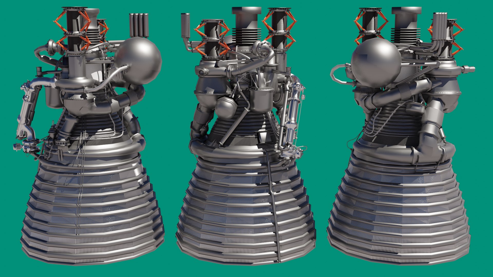 J-2 Rocket Engine 3D Model - TurboSquid 1728987