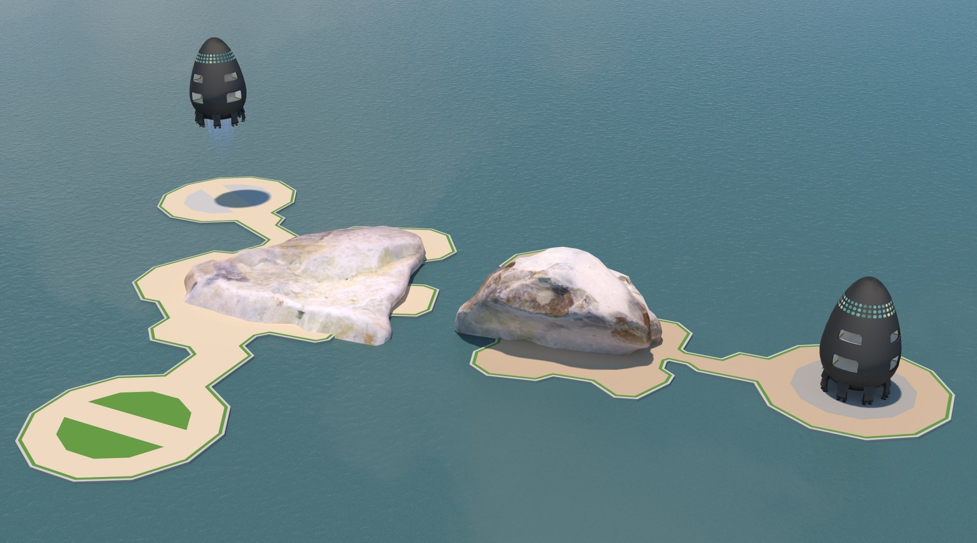 Esla Publeta - Island Platform 3D Model 3D Model - TurboSquid 2258834