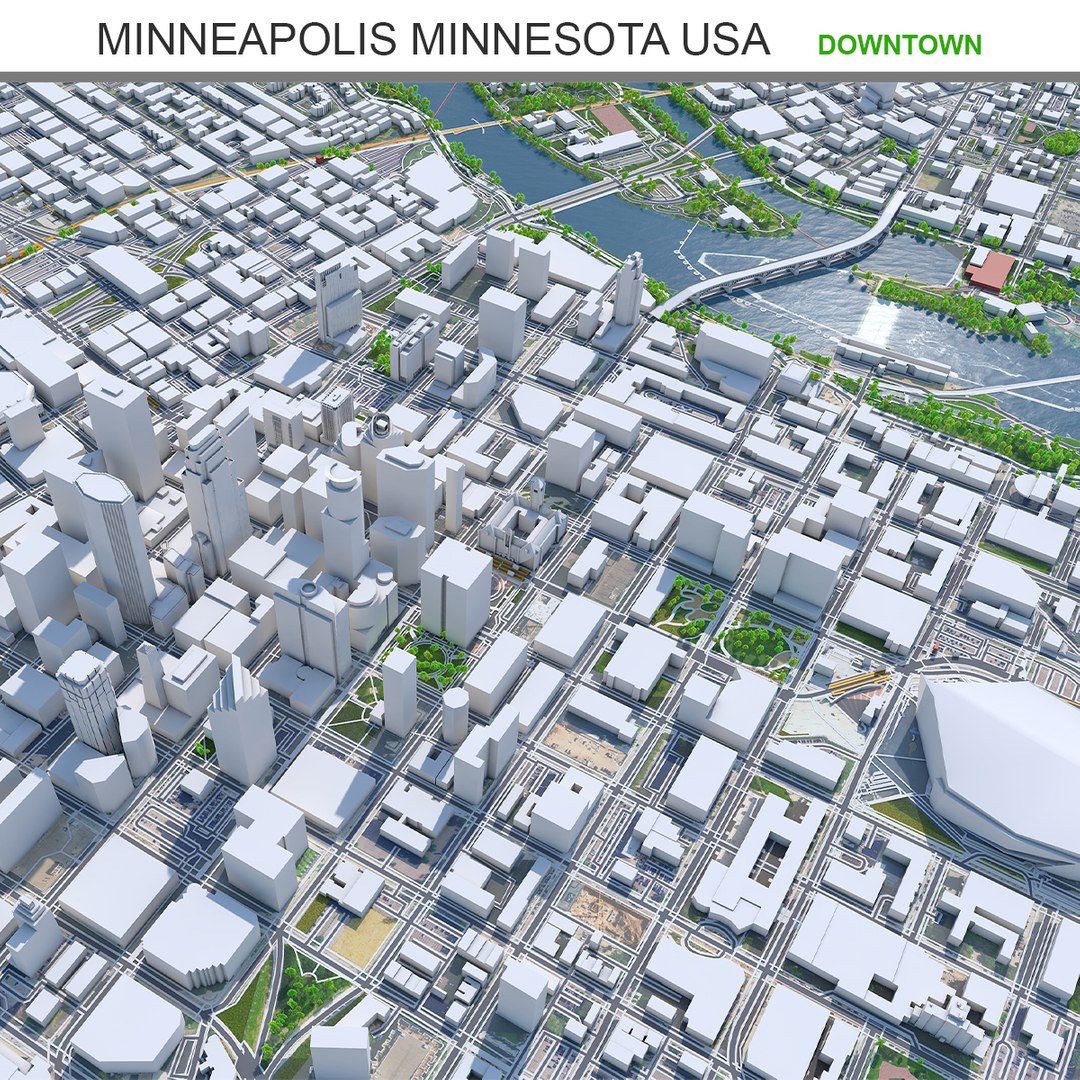 Minneapolis Downtown Minnesota USA 3D Model - TurboSquid 1989388