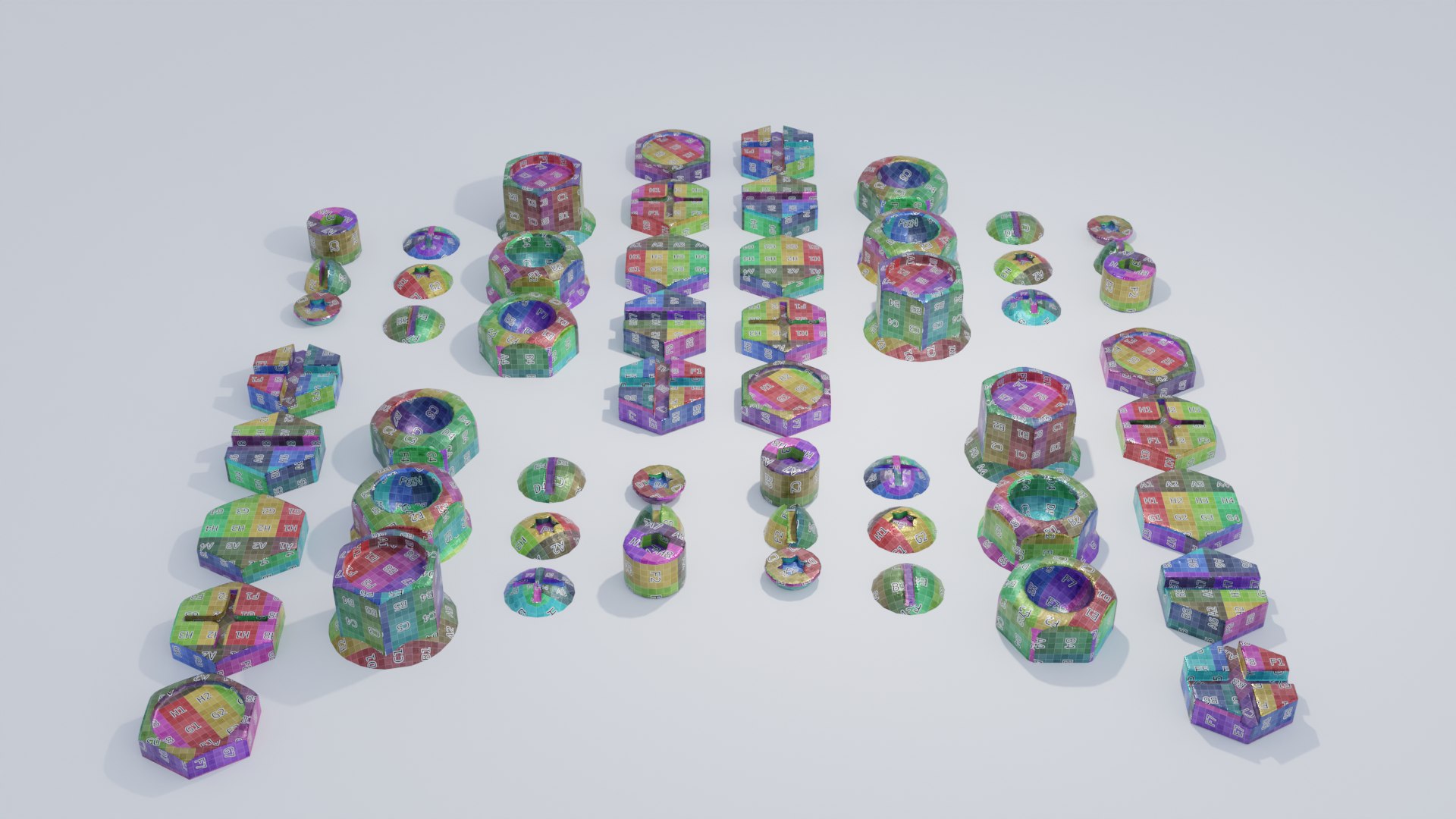 3D Bolts And Screws With Multiple Textures Model - TurboSquid 2071867