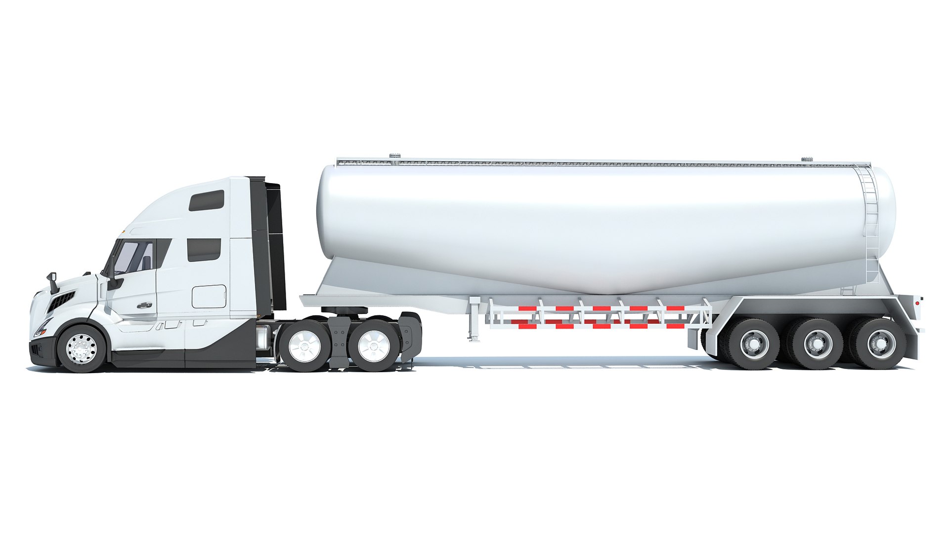 2024 Semi Truck With Tank Trailer 3D - TurboSquid 2222932